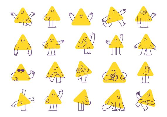Triangle Character Vector Art Icons And Graphics For Free Download