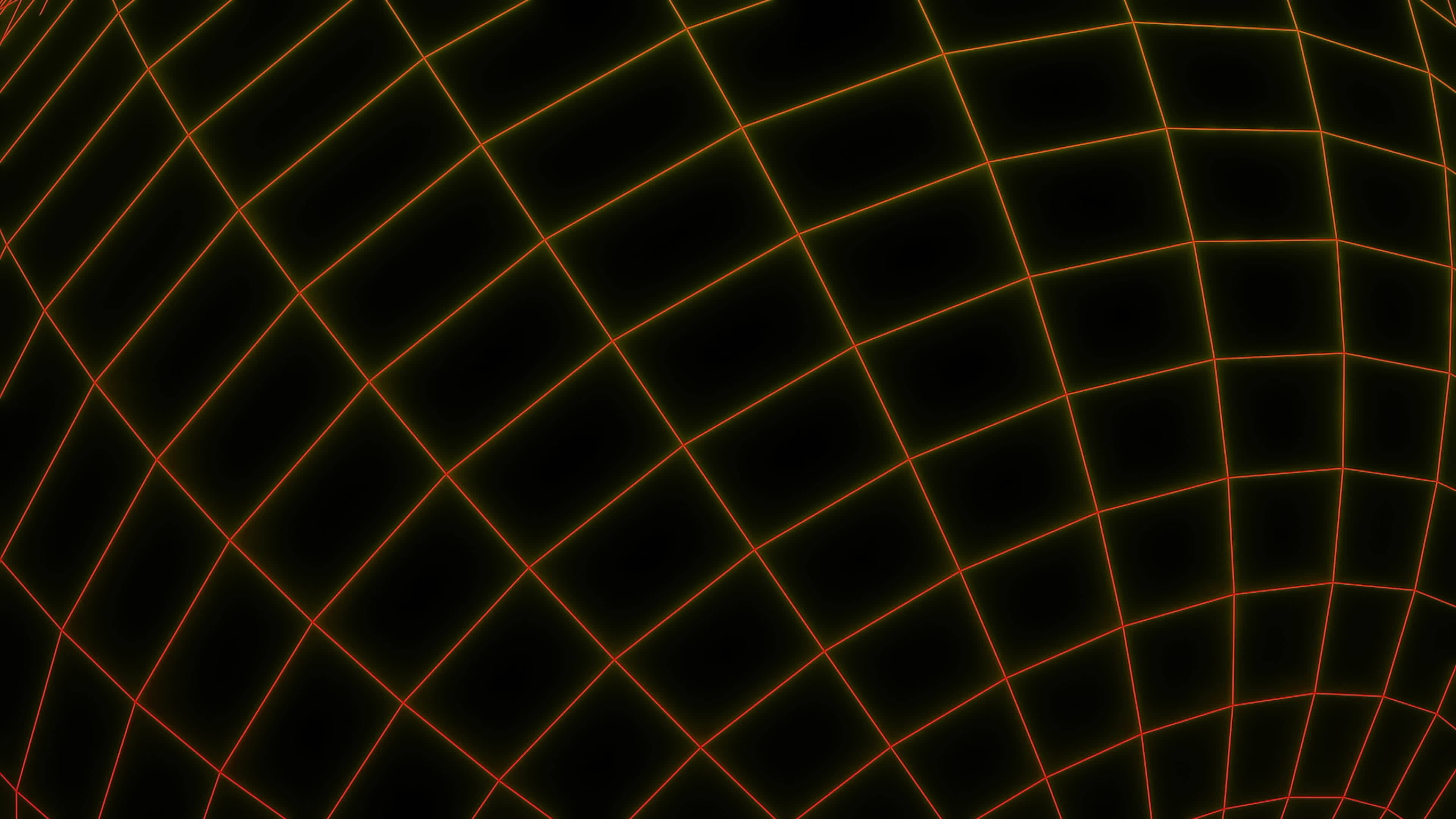 Computer grid moves in shape of ball. Design. Electronic grid in retro style moves on black ...