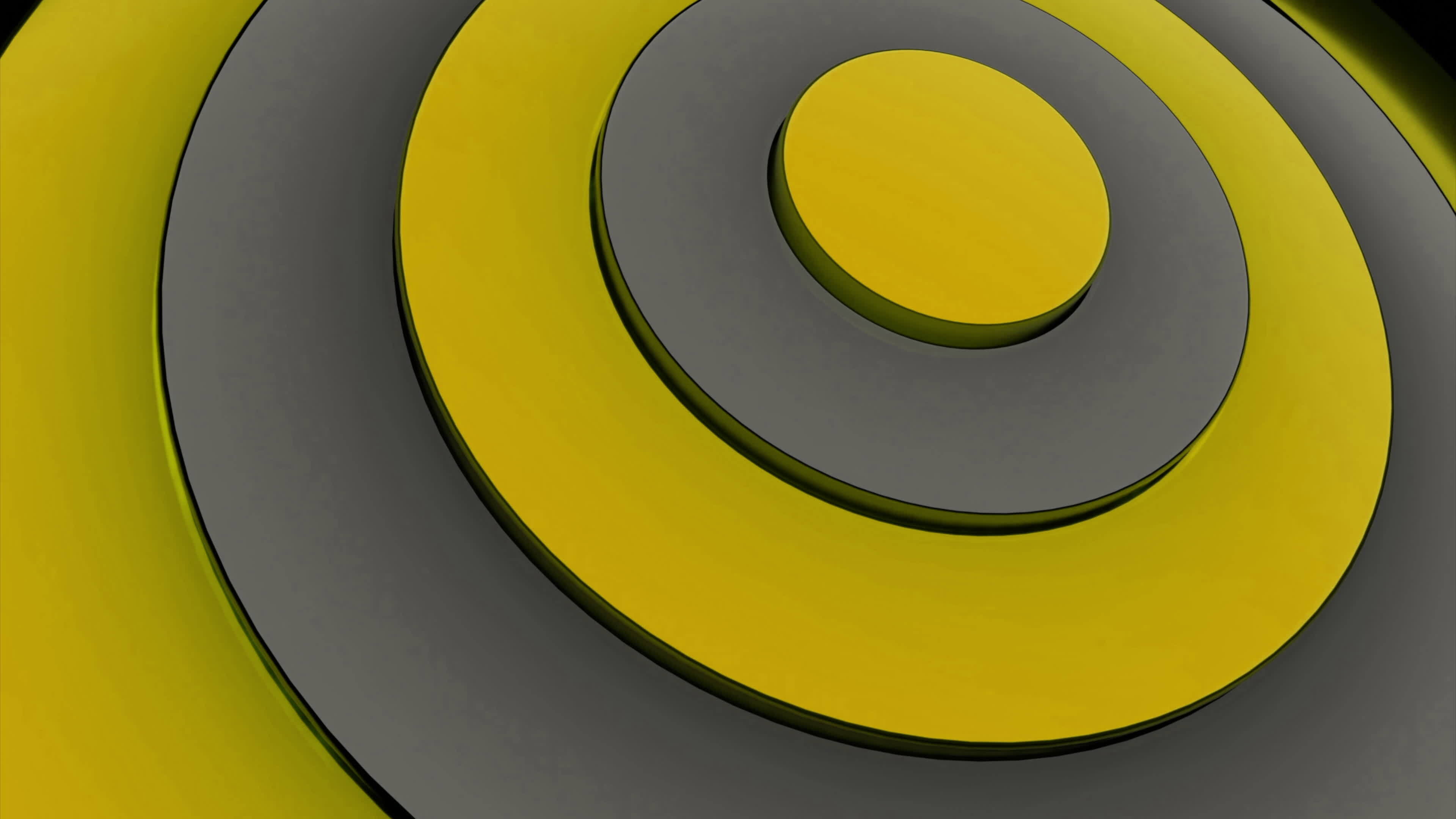 3d Colorful Circles In Wave Like Pulsating Motion Seamless Loop