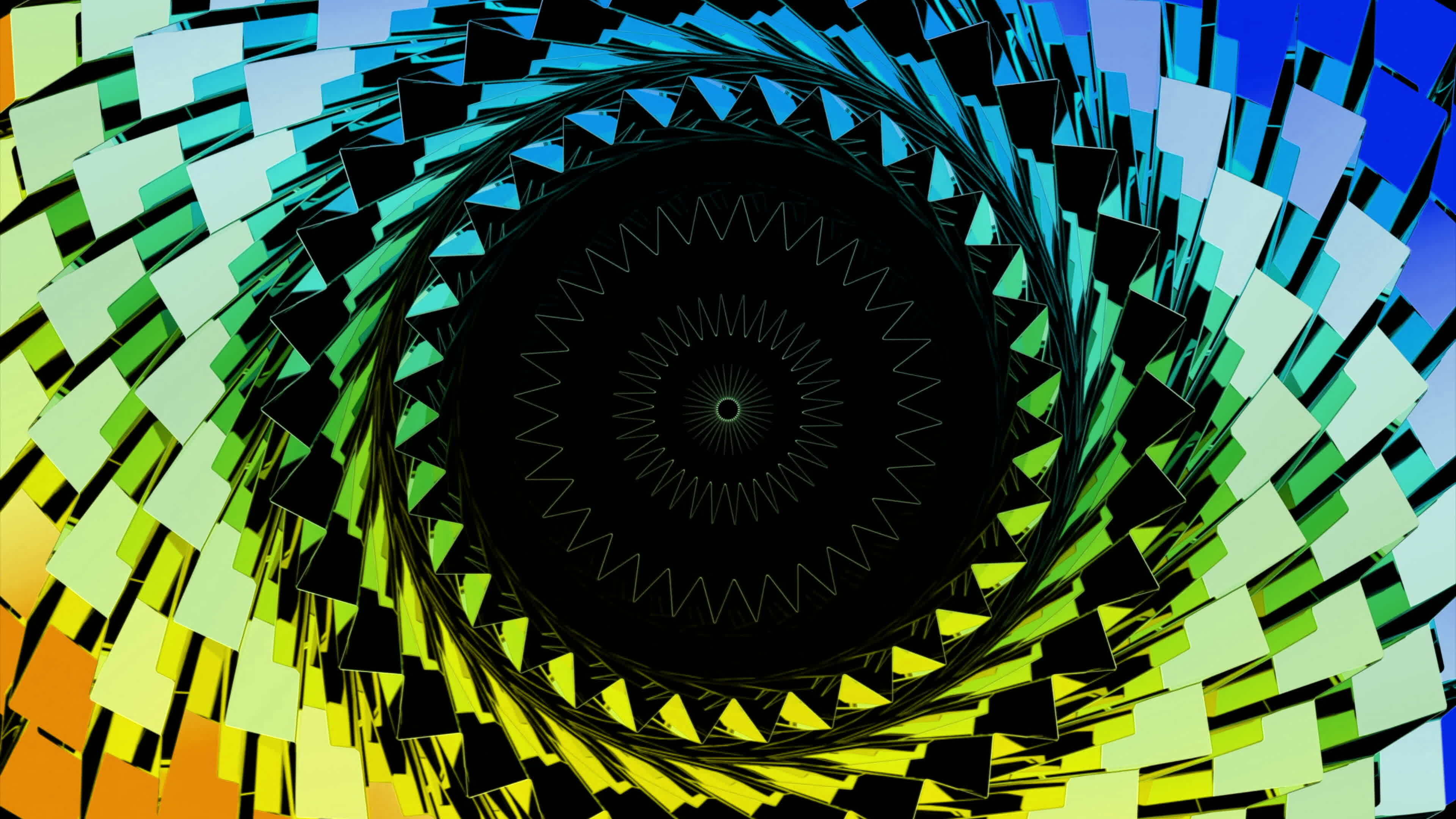 Motion graphics sci fi colorful spinning tunnel, seamless loop. Design ...