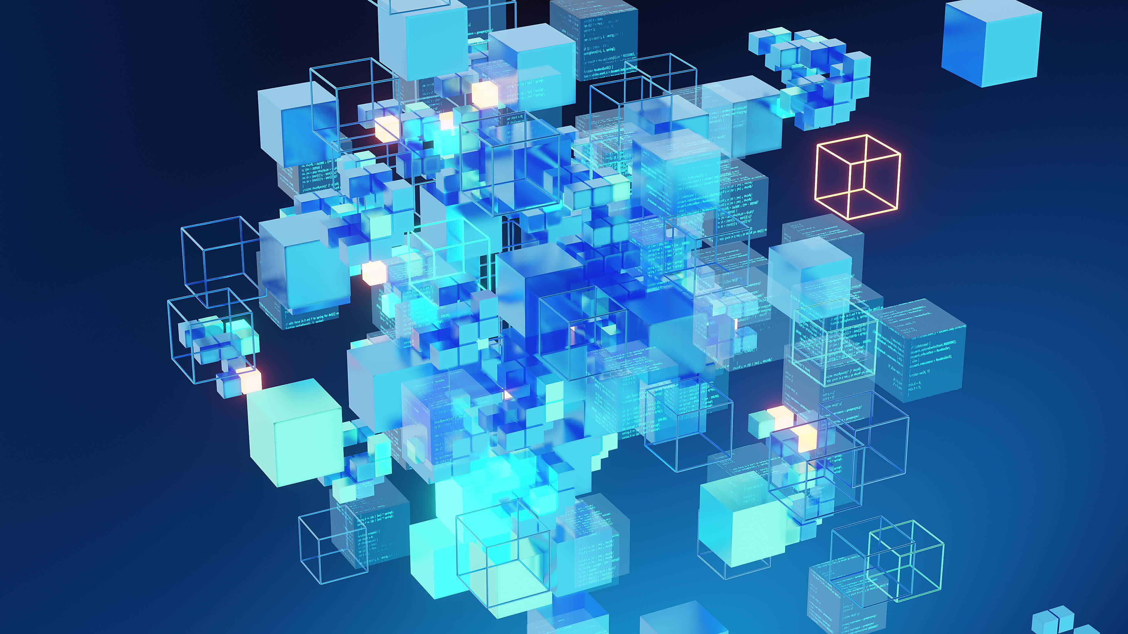 Abstract Big Data Cube Network Visualization 46771749 Stock Video at ...