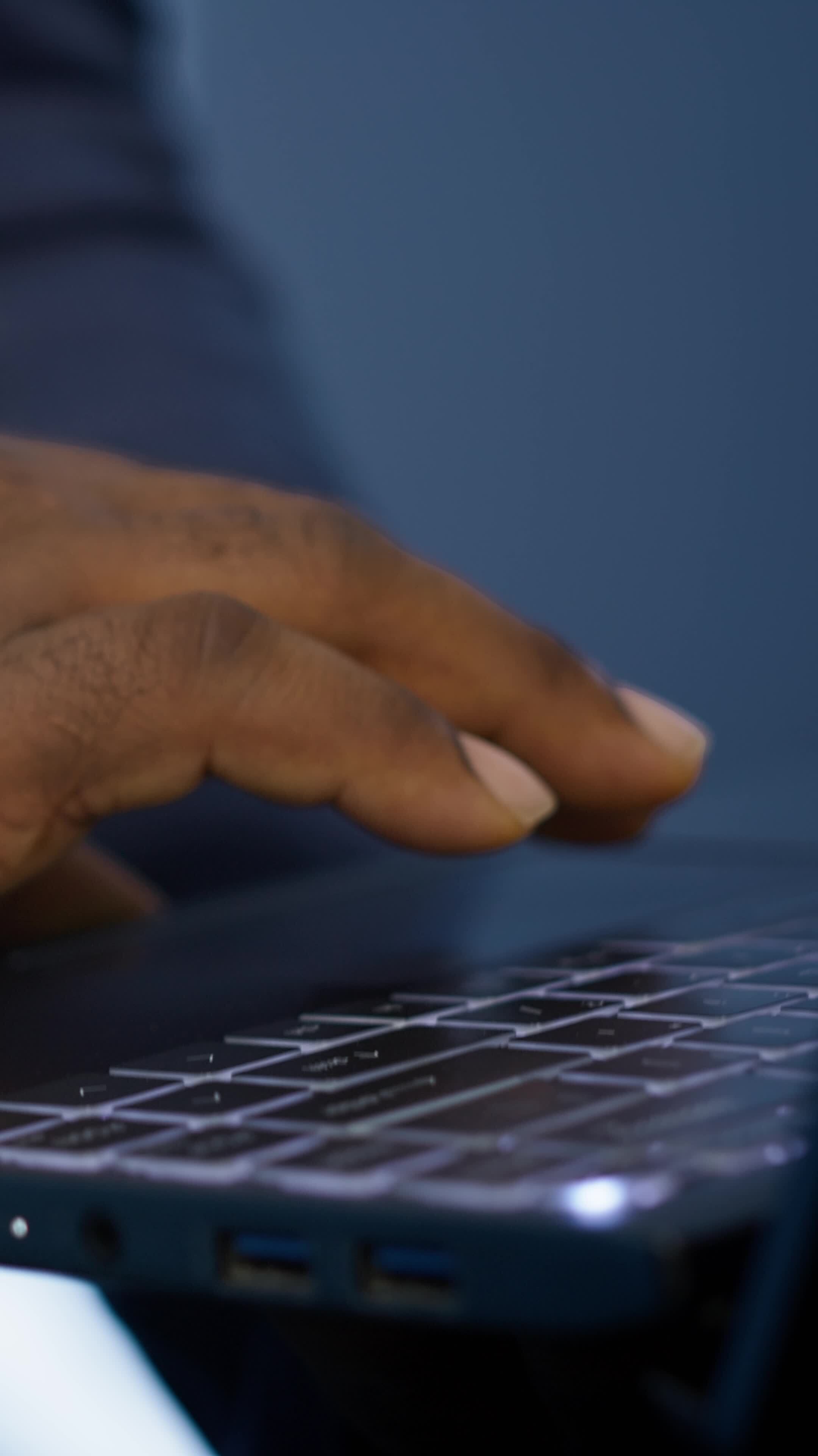 Vertical It Technician Working On Notebook In Data Center Overseeing Server Operations Extreme