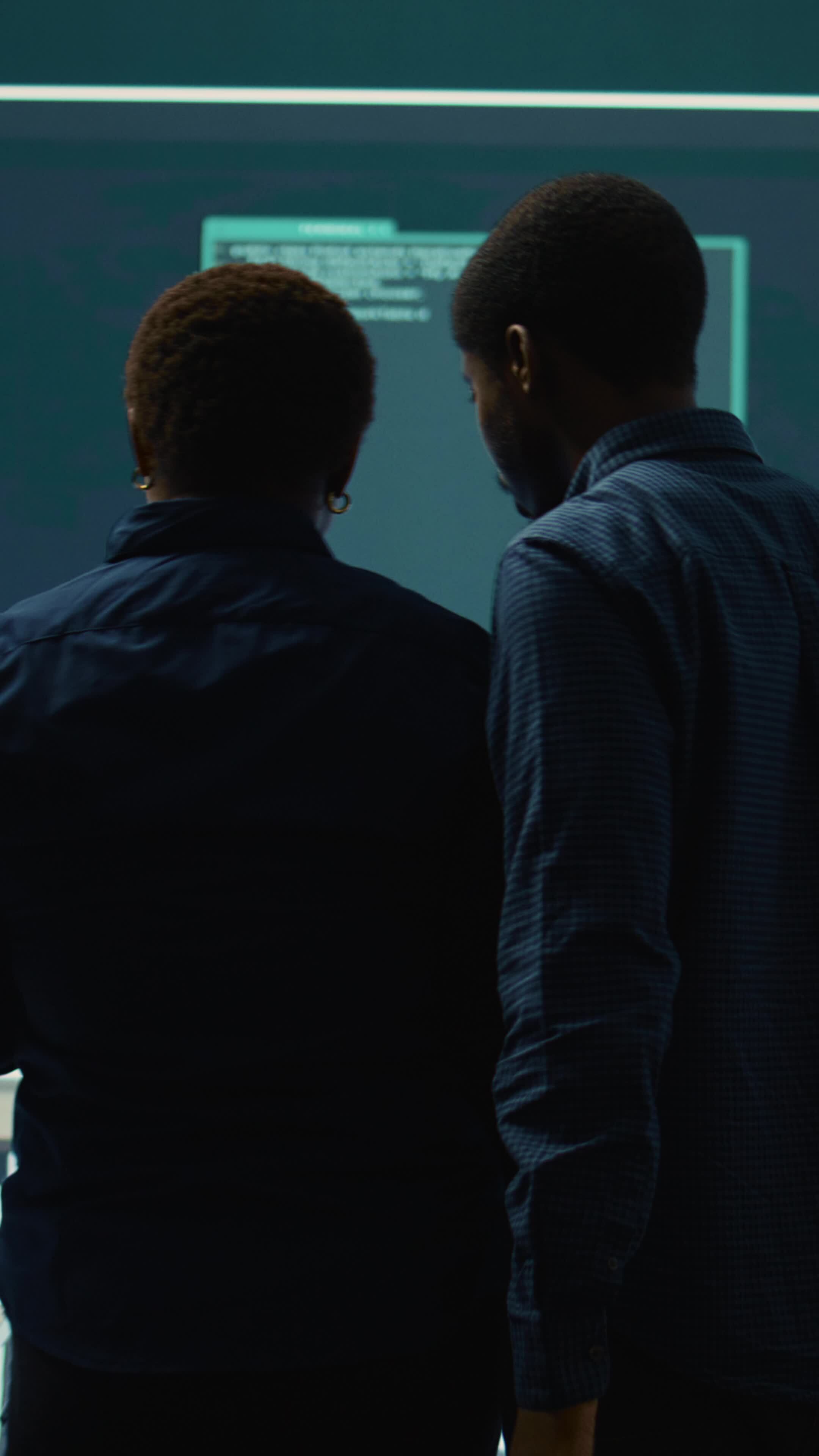 Vertical Cyber Security Team Conducting Cyber Surveillance In A