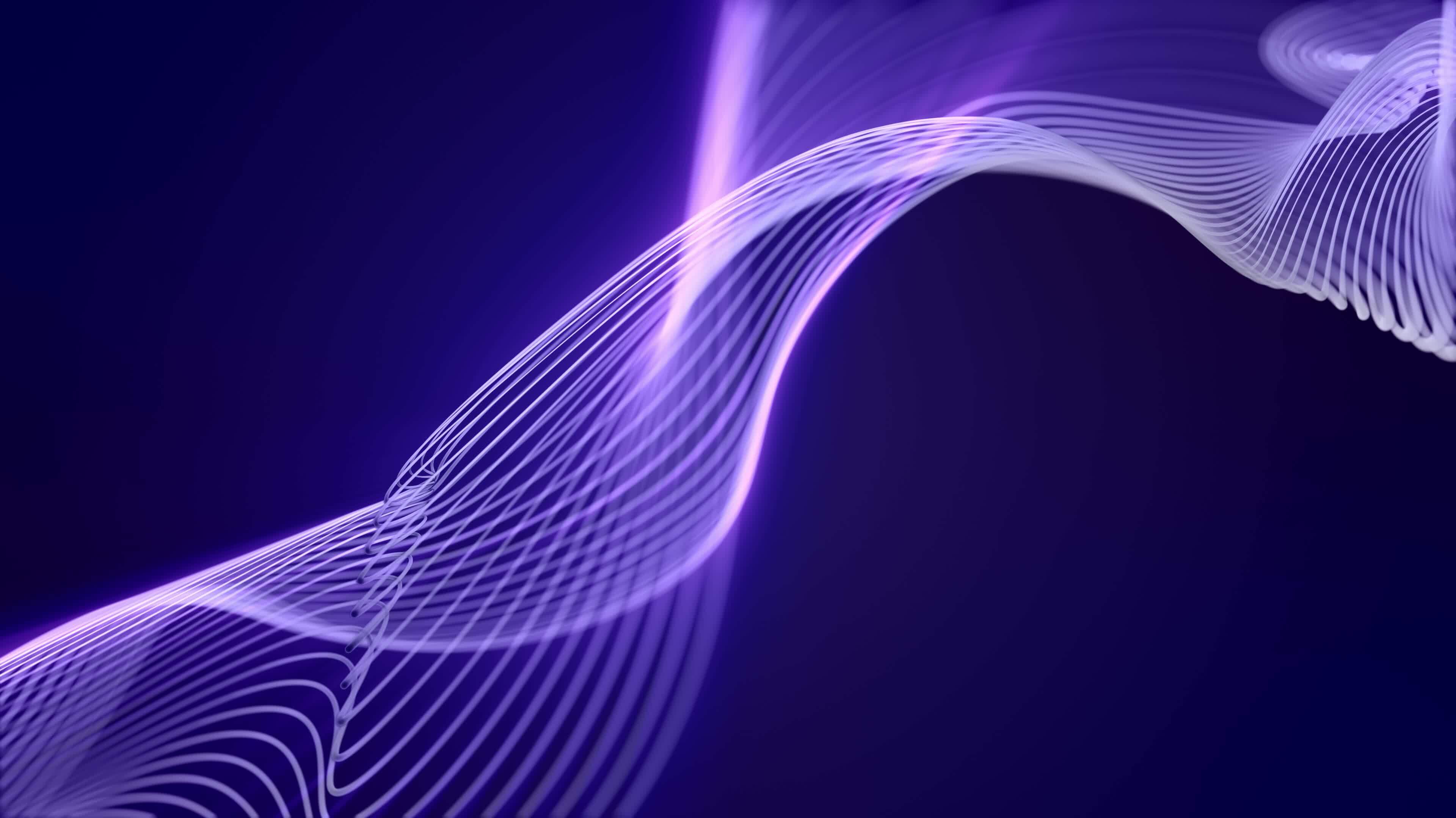 Ethereal Strings Floating On A Dark Blue Background Seamless Loop