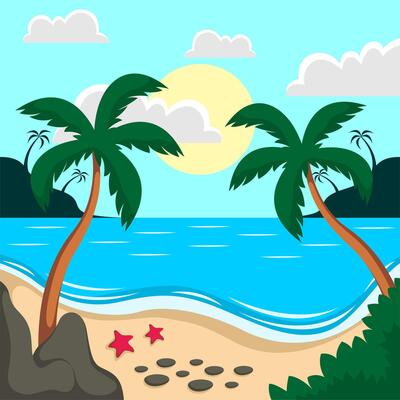 Page 4 | Beach Scene Vector Art, Icons, and Graphics for Free Download