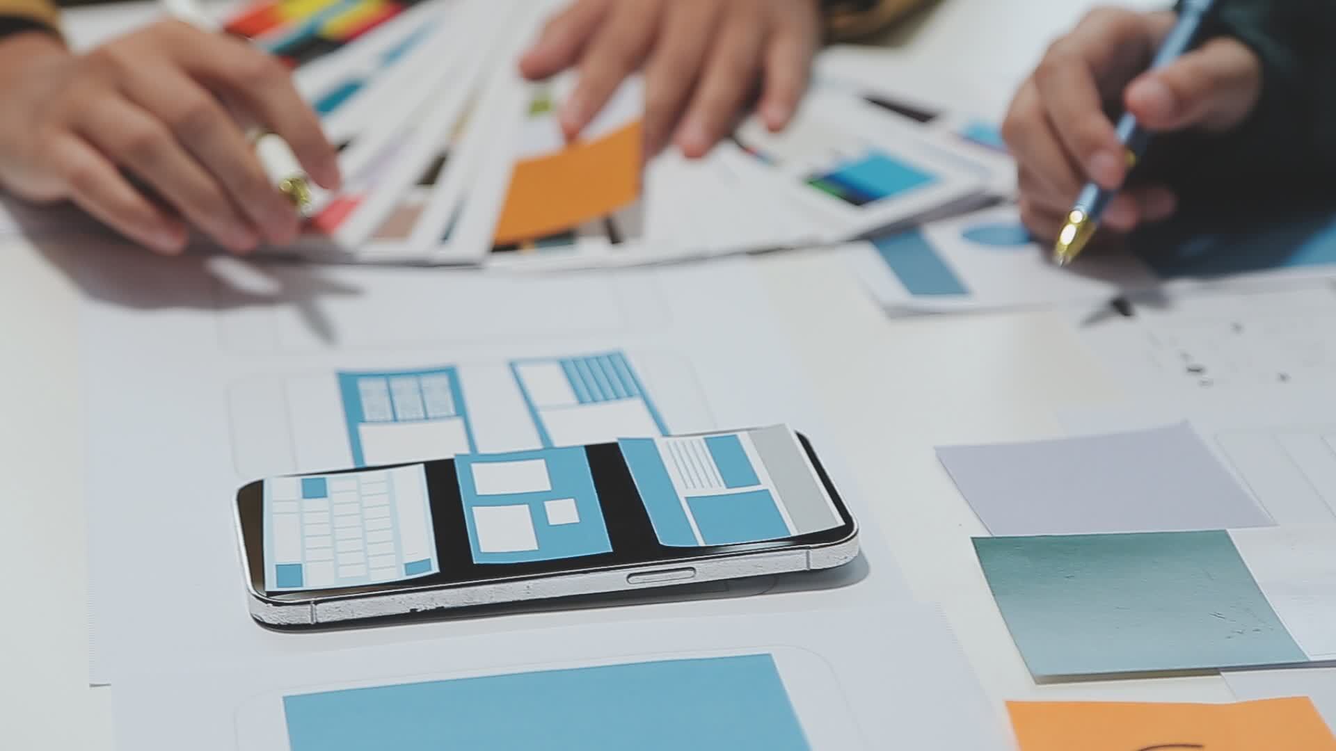 Young Asian Woman Leading Business Creative Team In Mobile Application Software Design Project