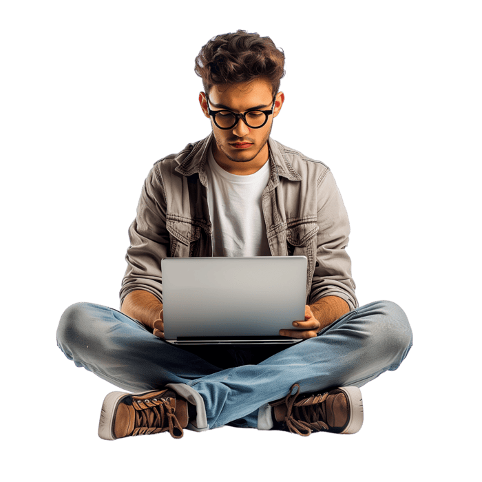 Man With Laptop PNGs for Free Download