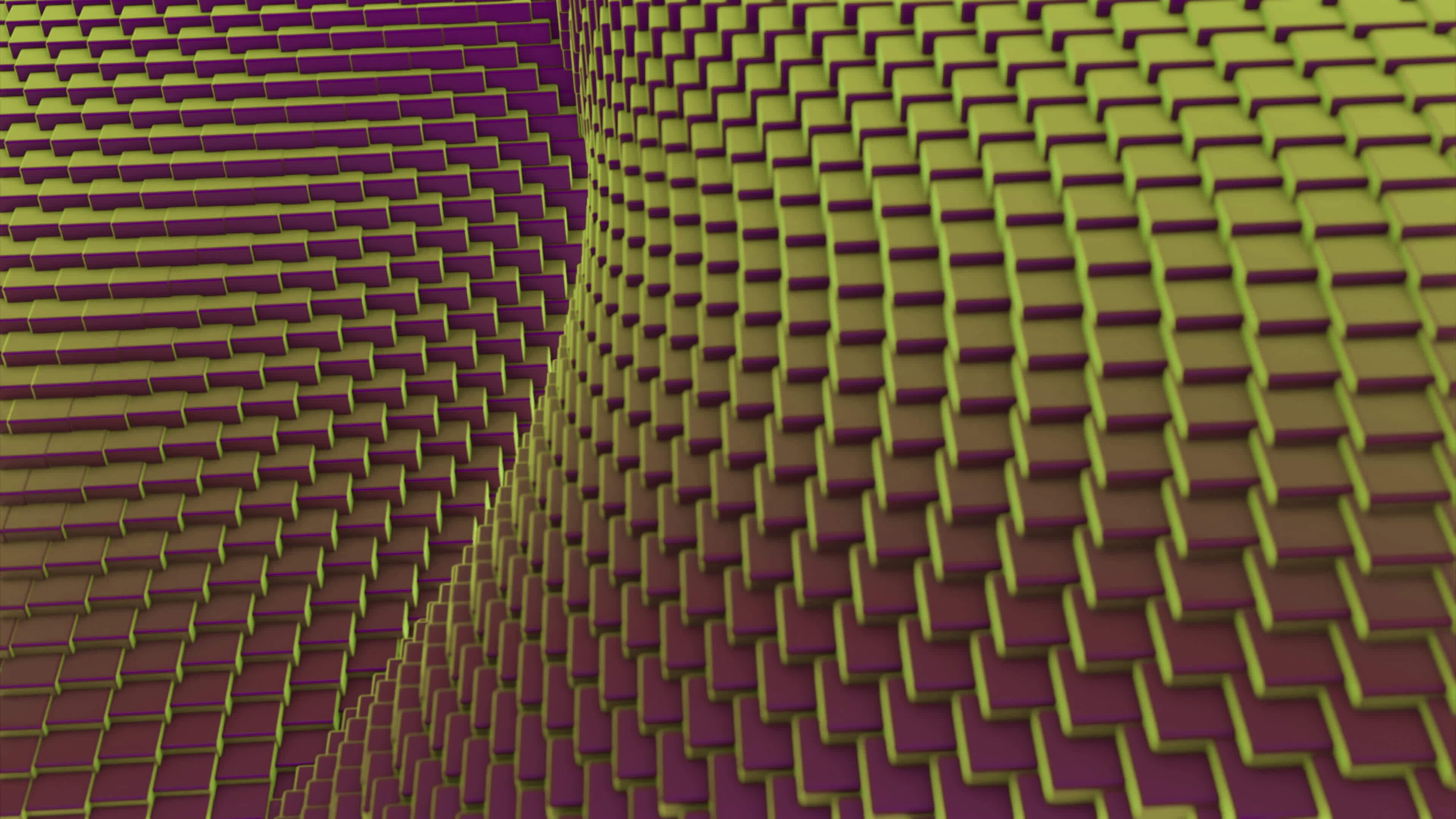 Cyber Distortion In Geometric Space Design 3d Squares In Moving Spatial Fracture Virtual