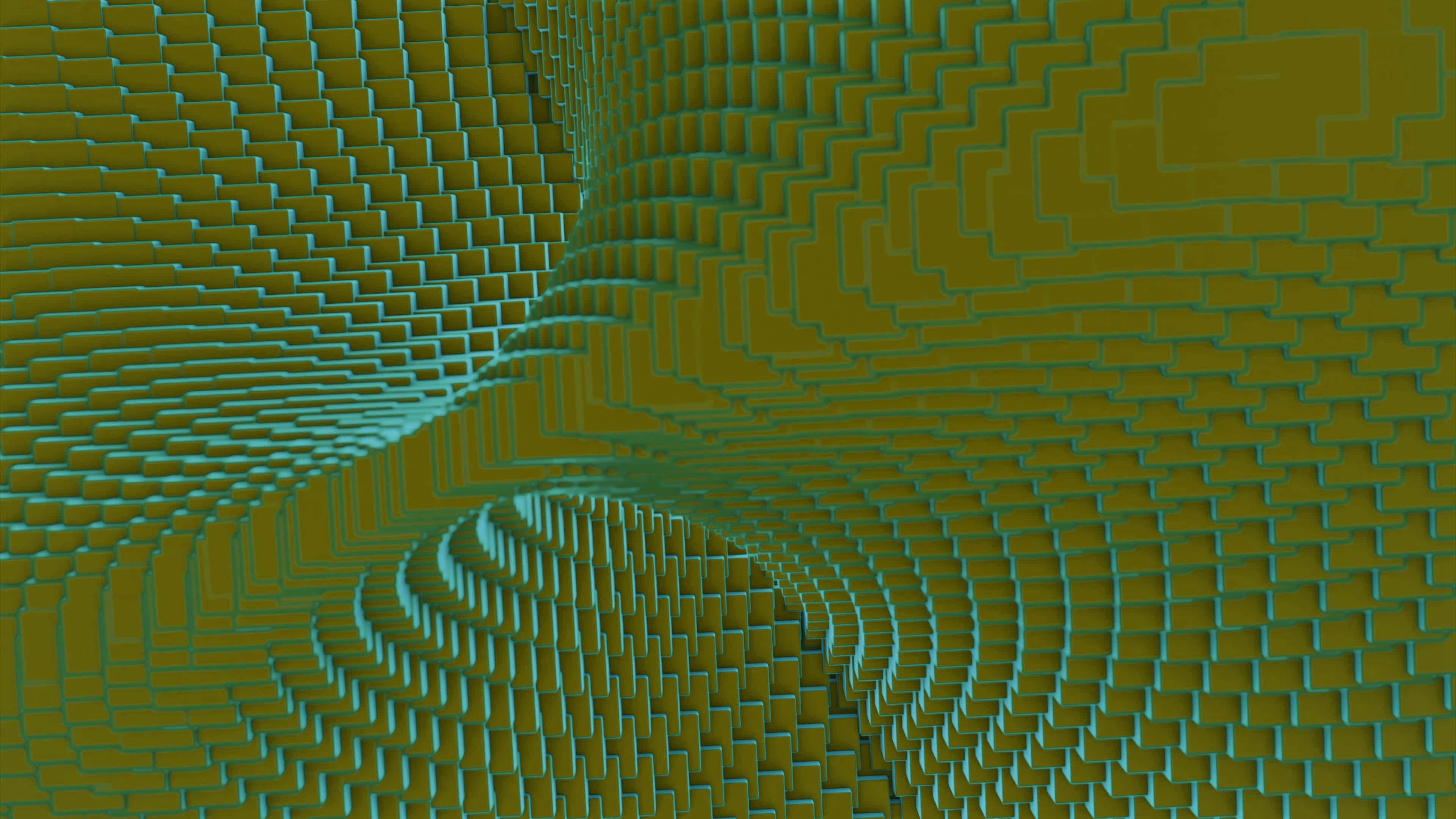 Cyber Distortion In Geometric Space Design 3d Squares In Moving Spatial Fracture Virtual