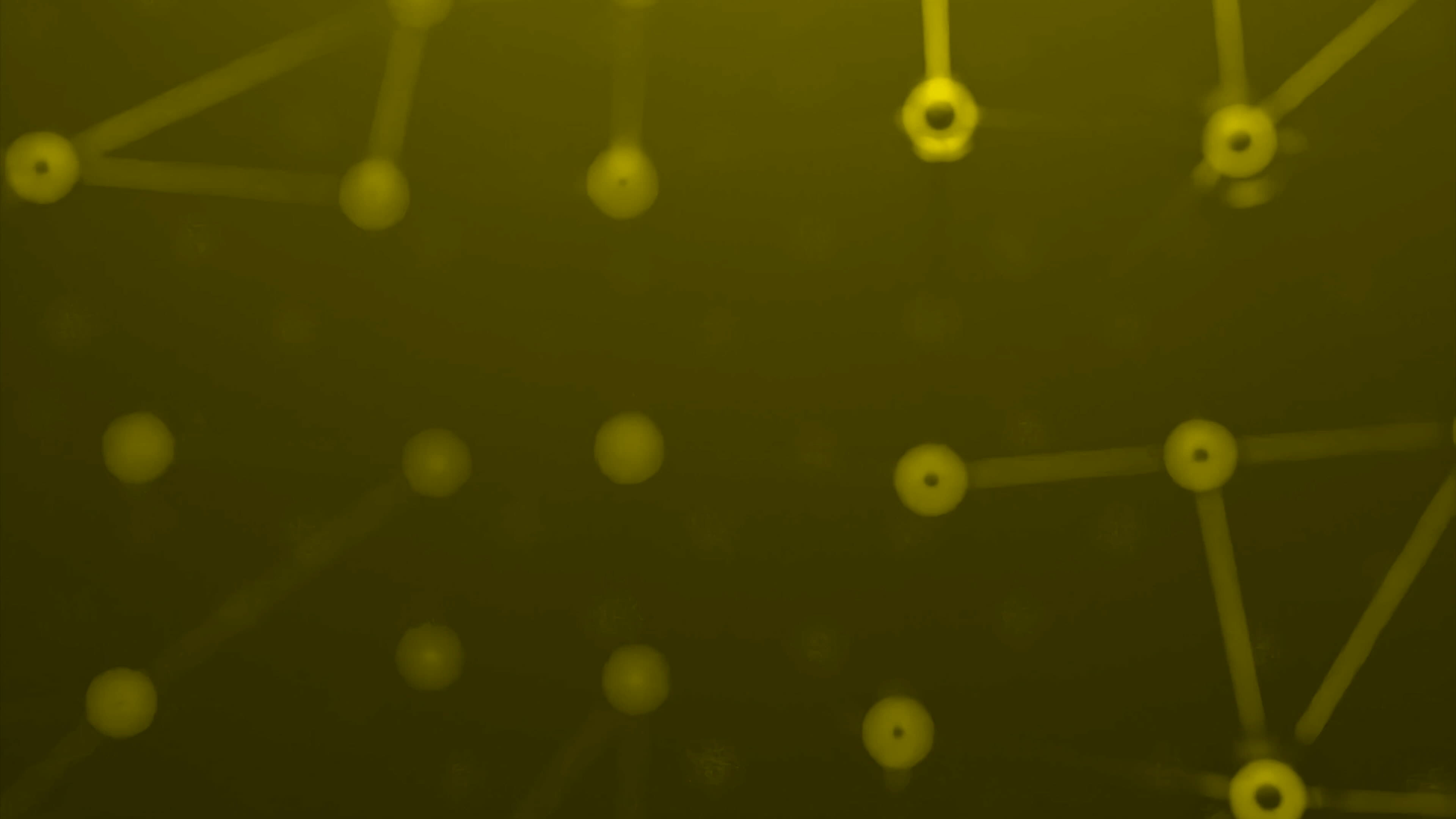 Digital lines and dots connections moving in abstract space. Design. Network grid structure ...