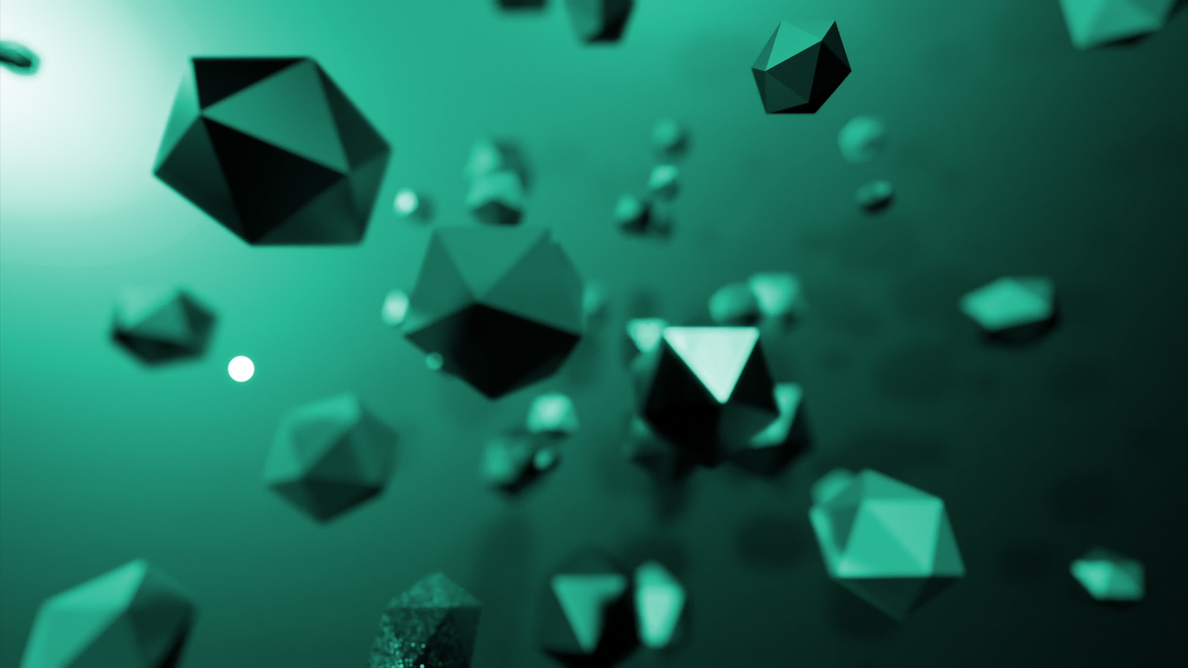 Rotating geometric polygons. Design. Spinning stream with geometric 3d ...