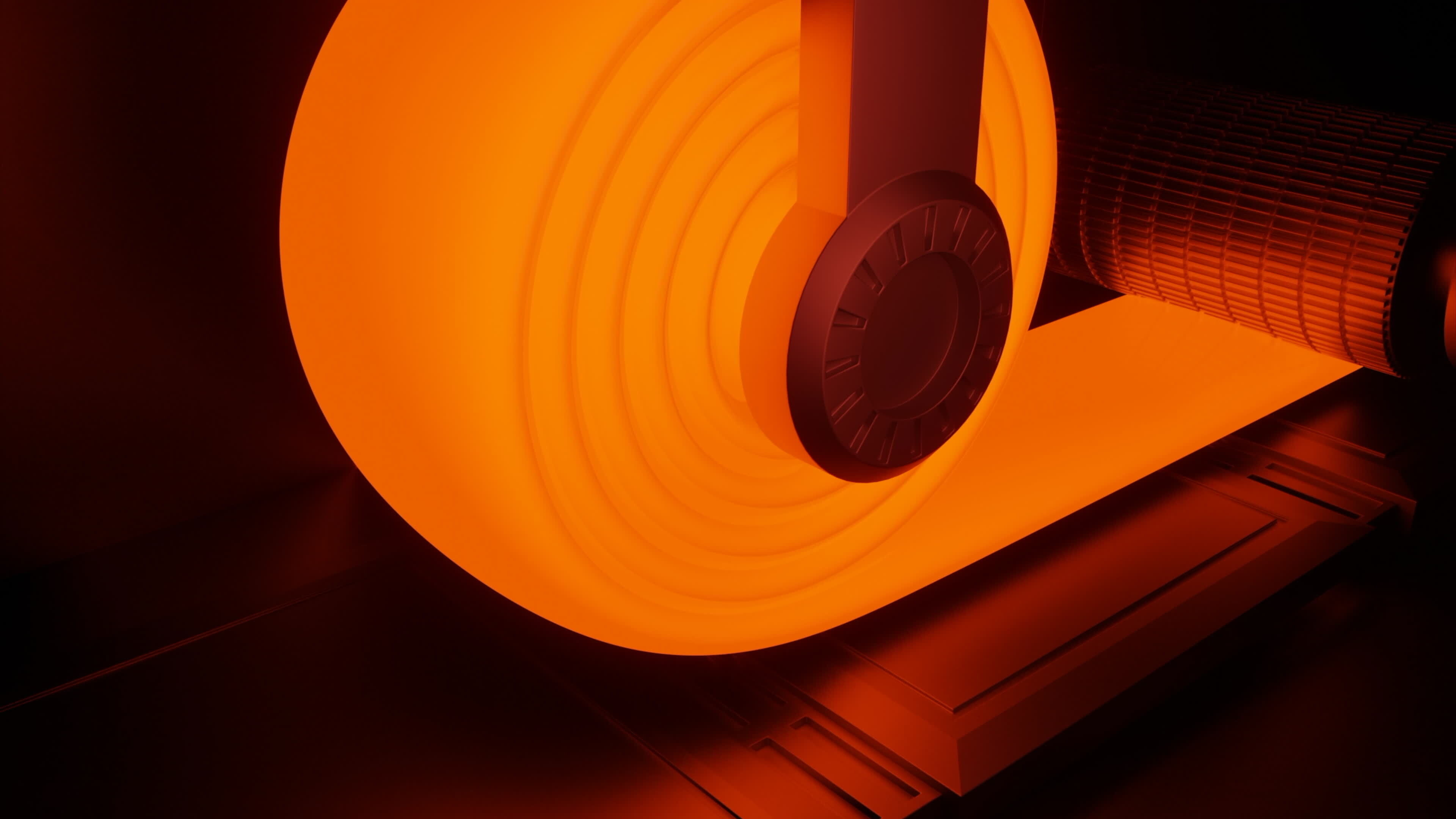 Unwinding orange ribbon. Design. Light animation with a bright ribbon ... Unwinding orange ribbon. Design. Light animation with a bright ribbon ...