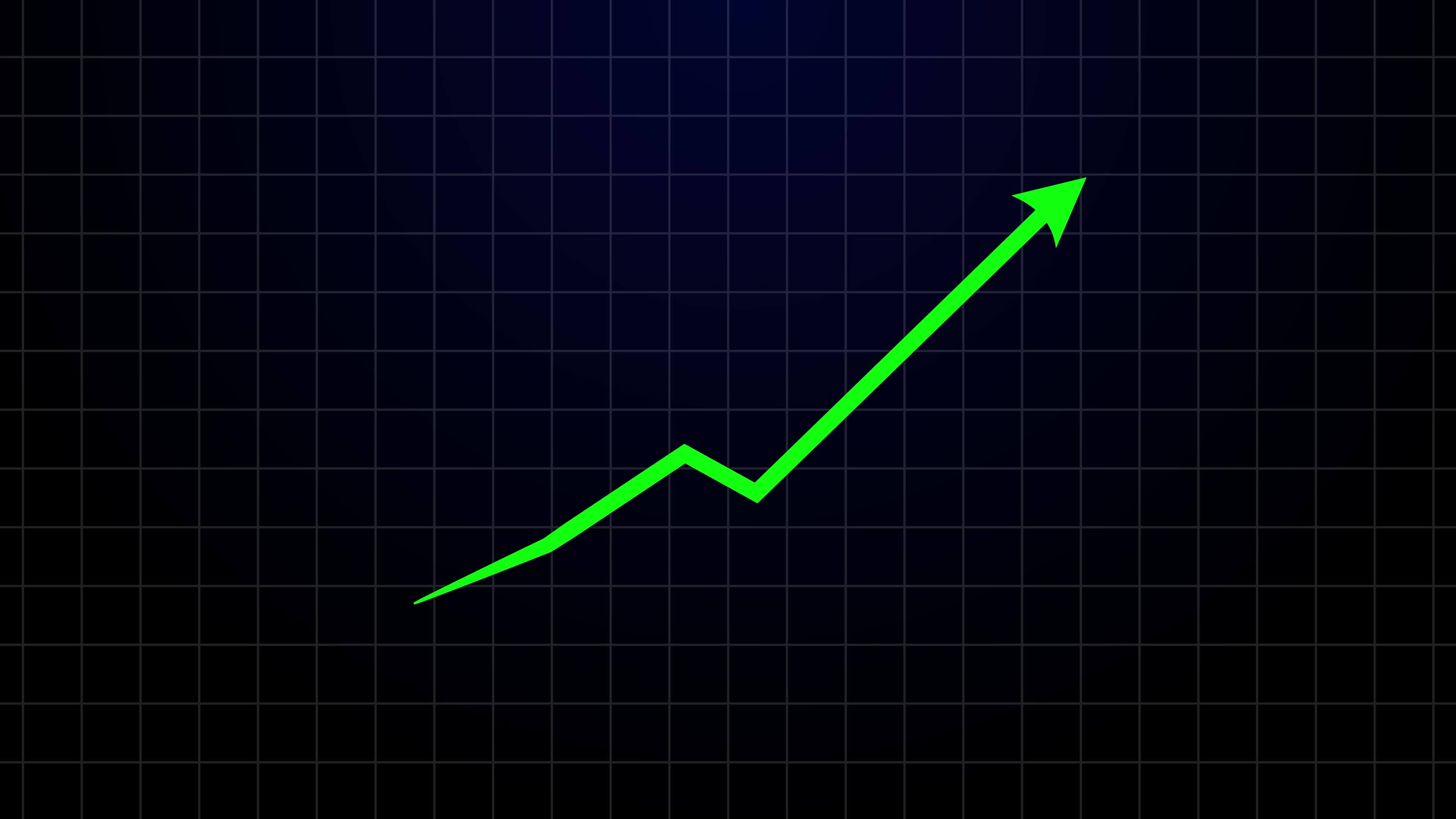 Business Line Graph Going Up Animation. Business Growth Line Graph ...