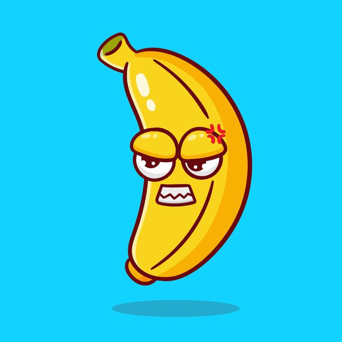 Angry Banana Vector Art, Icons, and Graphics for Free Download