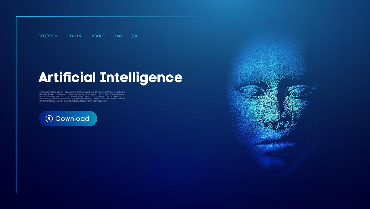 Artificial Intelligence Facial Recognition Vector Art Icons And Graphics For Free Download