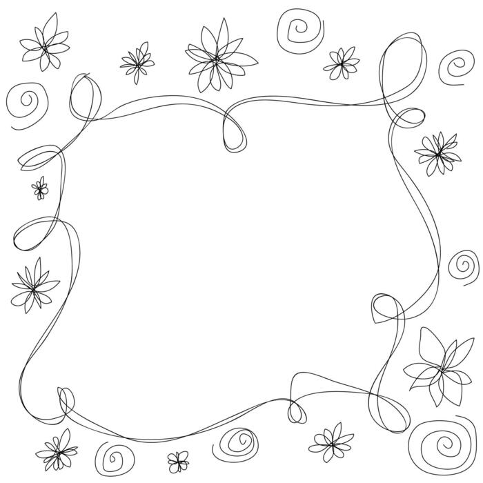 Doodle Flower Border Vector Art, Icons, and Graphics for Free Download