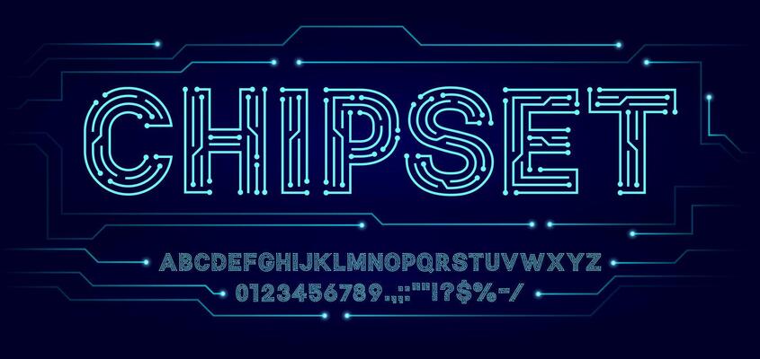 Integrated Circuit Font Vector Art Icons And Graphics For Free Download