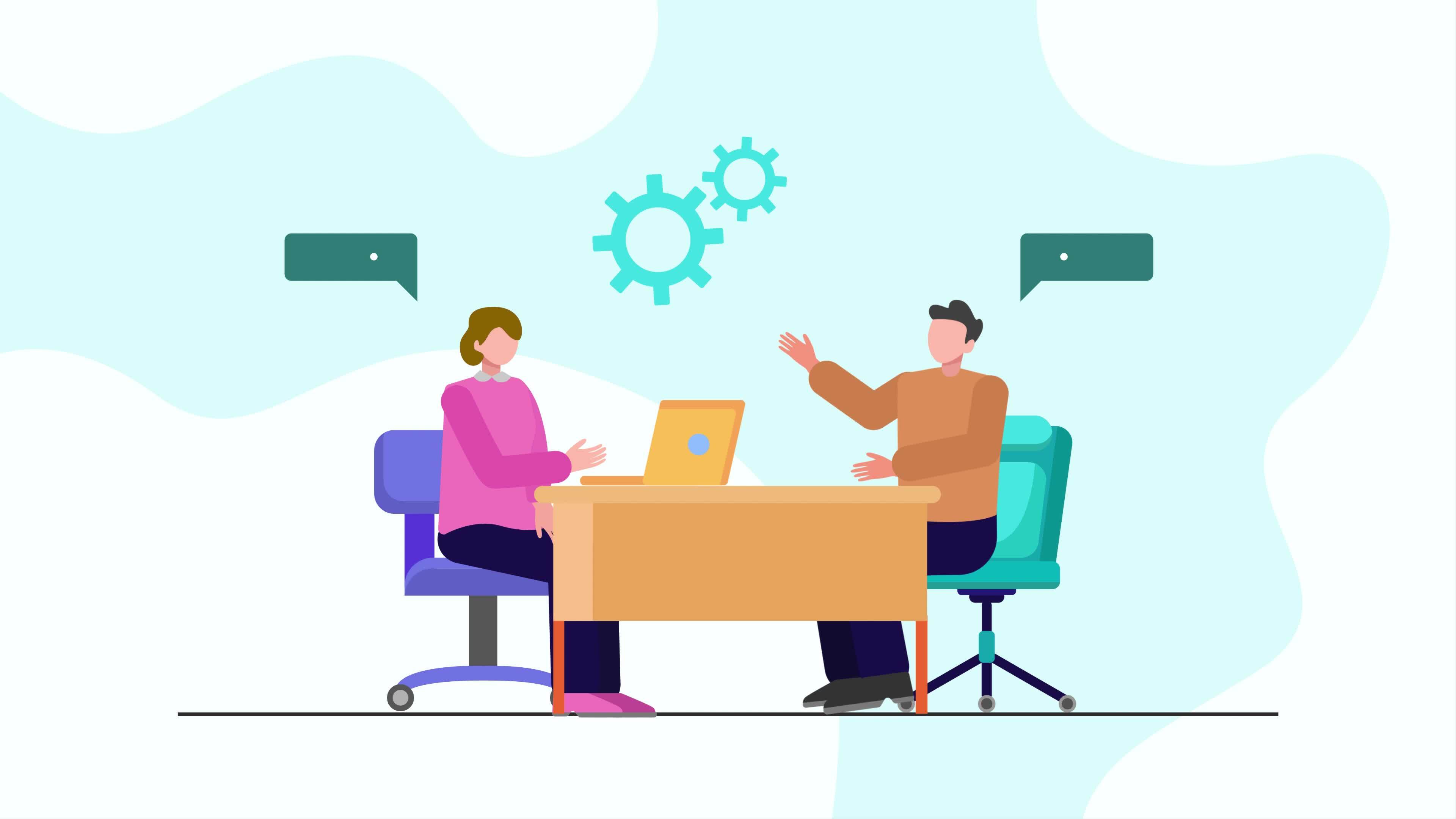 Animated Skill and Training concept. Full length animation illustration ... Animated Skill and Training concept. Full length animation illustration ...