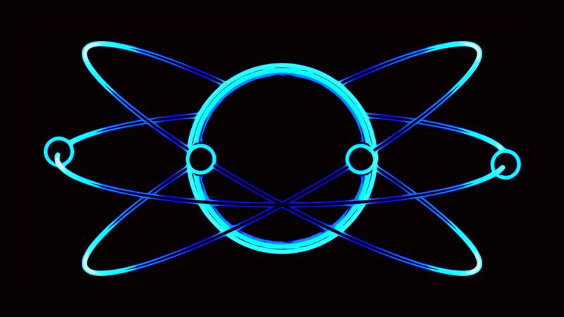Animation Of Moving Particles In Orbit Of Atom Design Simple