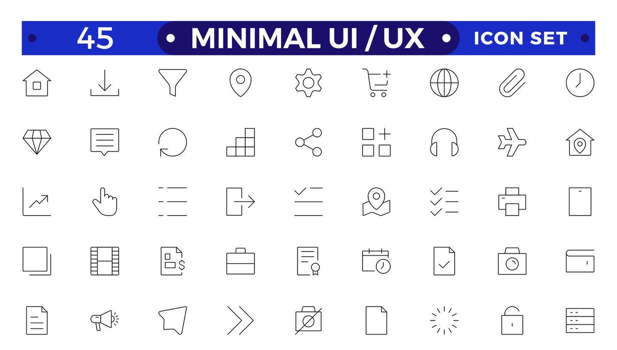 Ui Icon Set Vector Art Icons And Graphics For Free Download