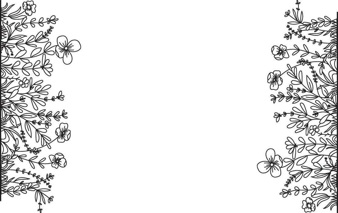 Doodle Flower Border Vector Art, Icons, and Graphics for Free Download
