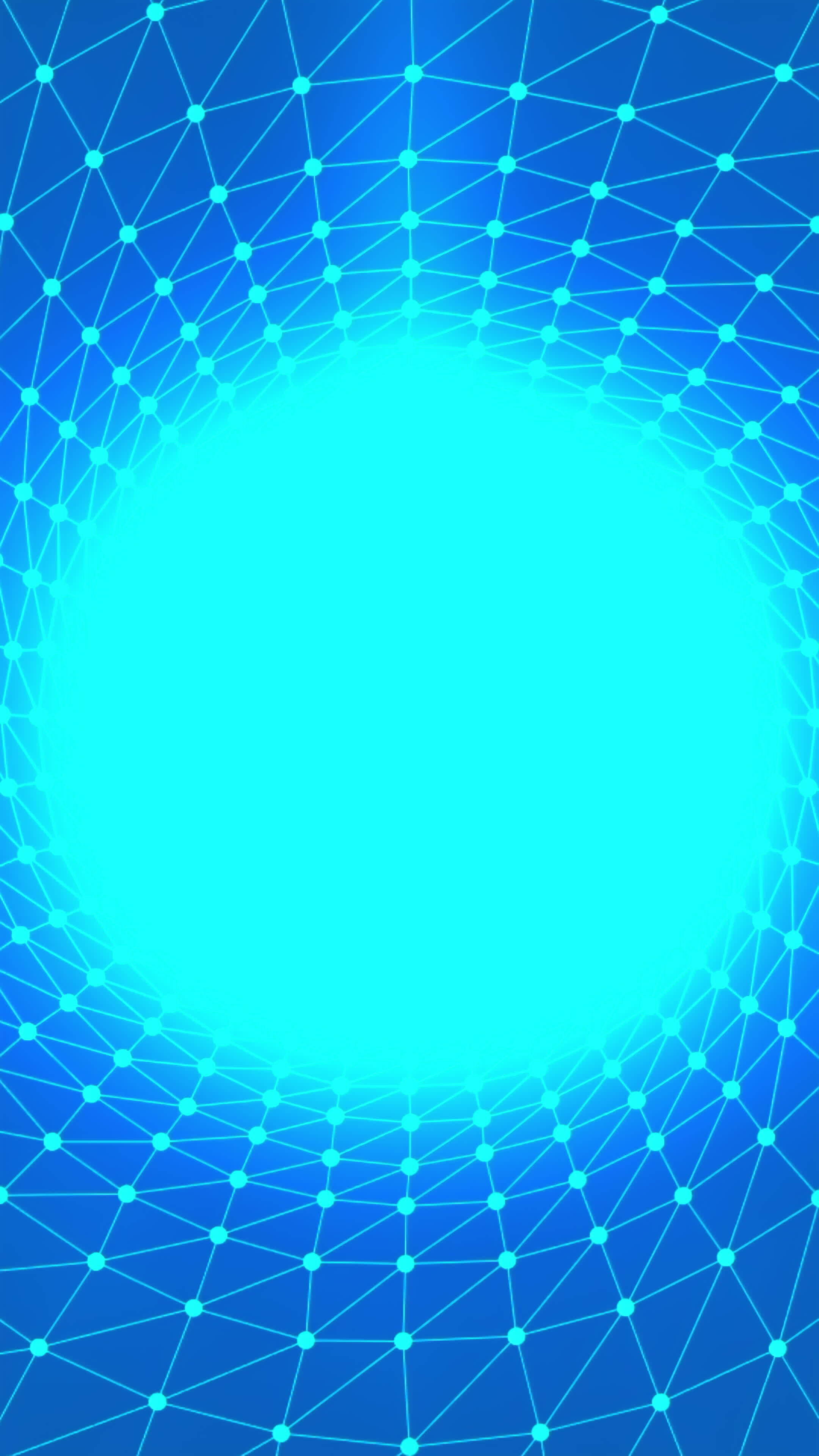 Abstract animated plexus tunnel background. Motion. Connected lines and dots creating round ...