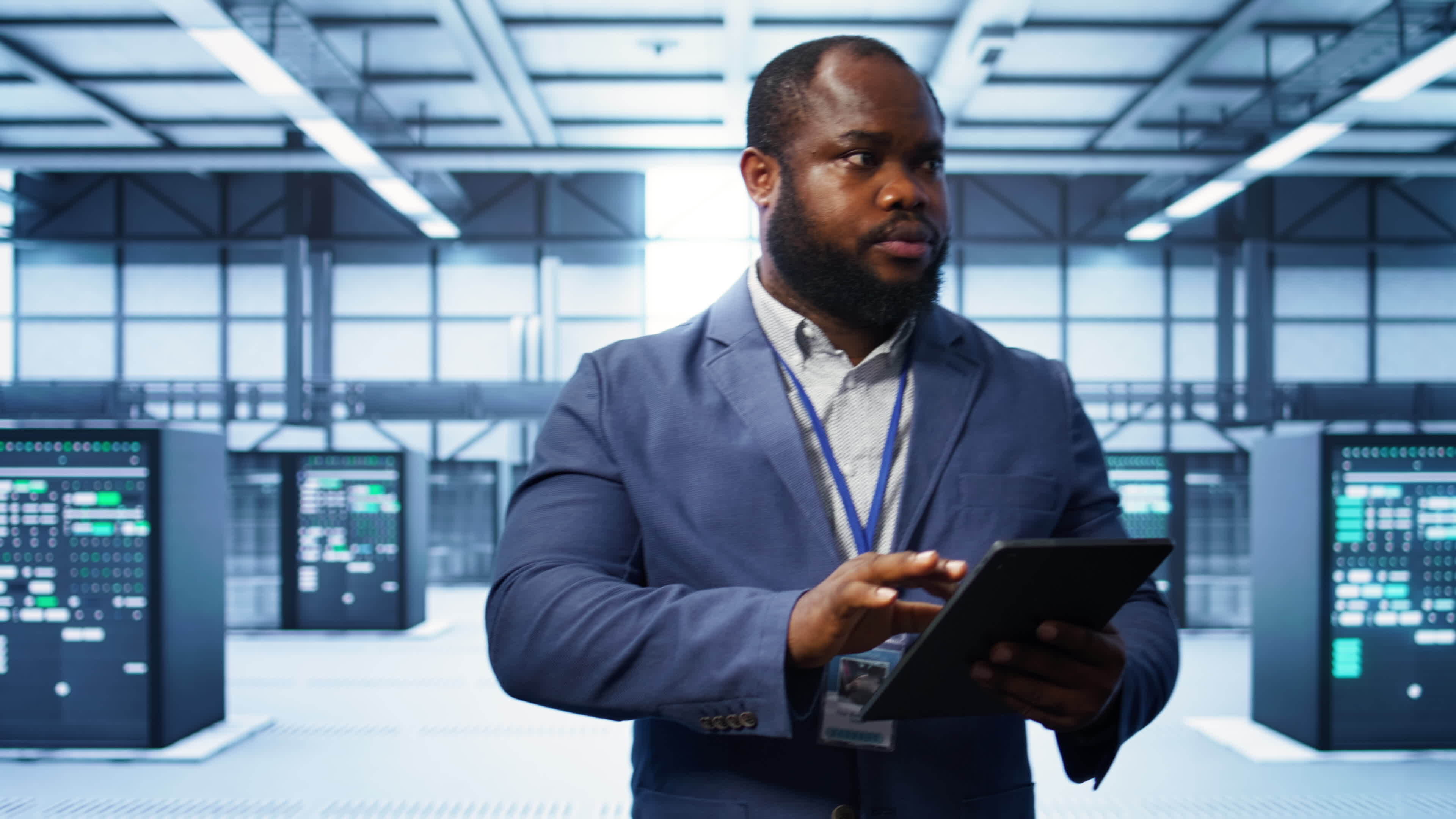 Software Developer Managing Data Center With Advanced Technology