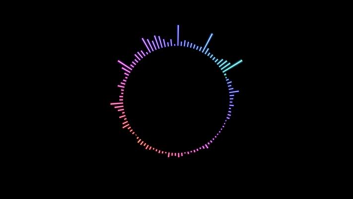 Audio Spectrum Transparent Stock Video Footage for Free Download