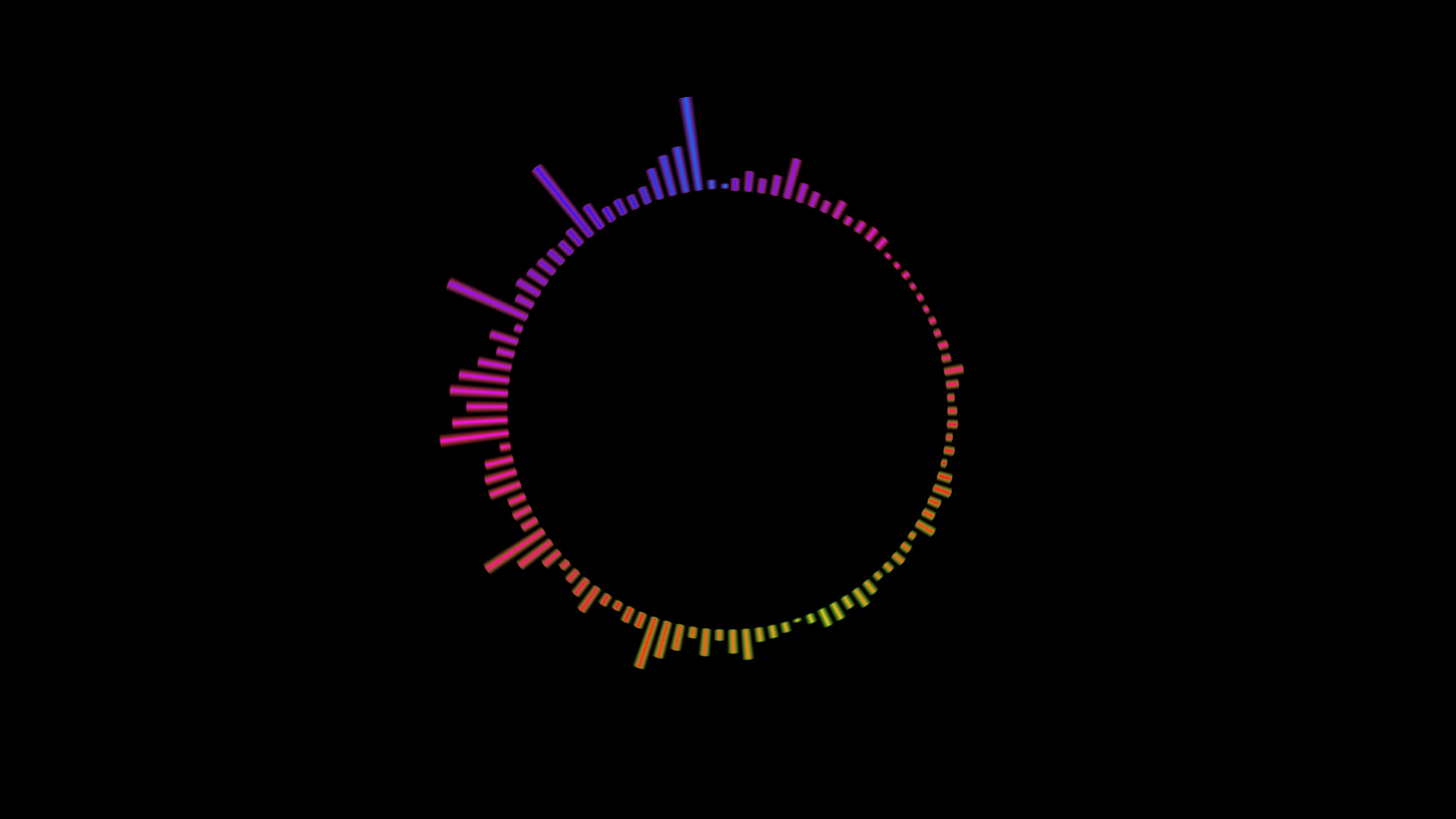 Digital Audio Spectrum Sound Wave Equalizer Effect Animation Alpha Channel Transparent ...