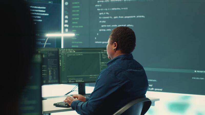 Cyber Defense Team Working In A Governmental Security Operations Center