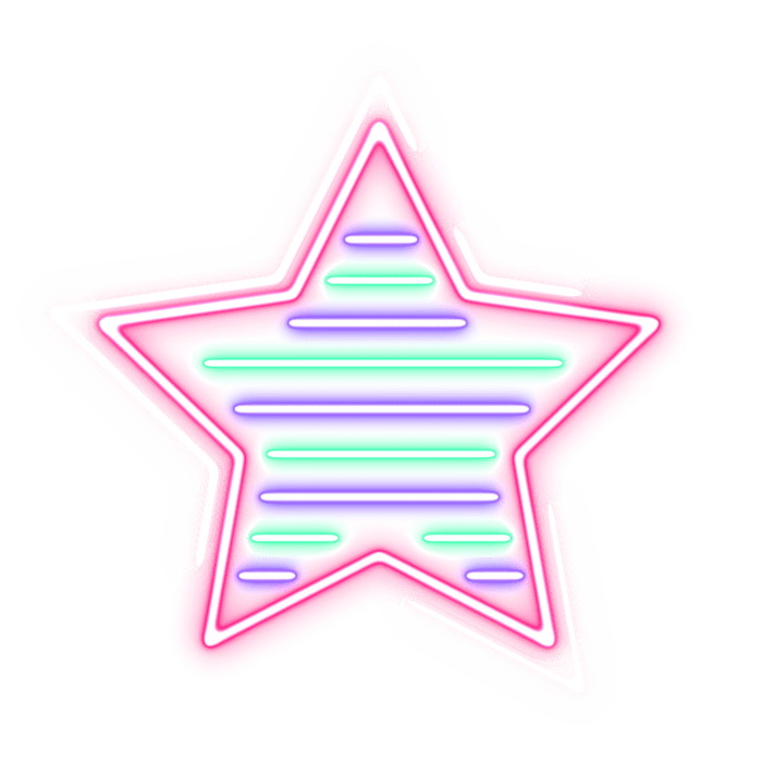 Neon Star PNGs for Free Download