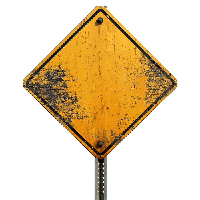 Caution Road Sign Transparent Background PNGs for Free Download