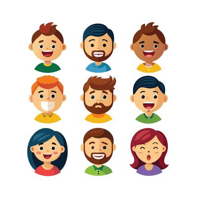 Smiling People Vector Art, Icons, and Graphics for Free Download