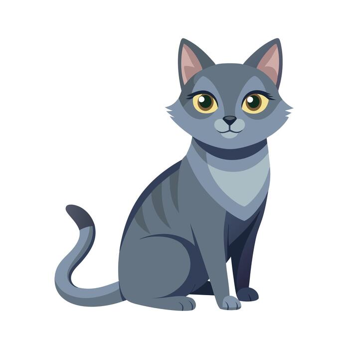 Gray Cat Vector Art, Icons, and Graphics for Free Download