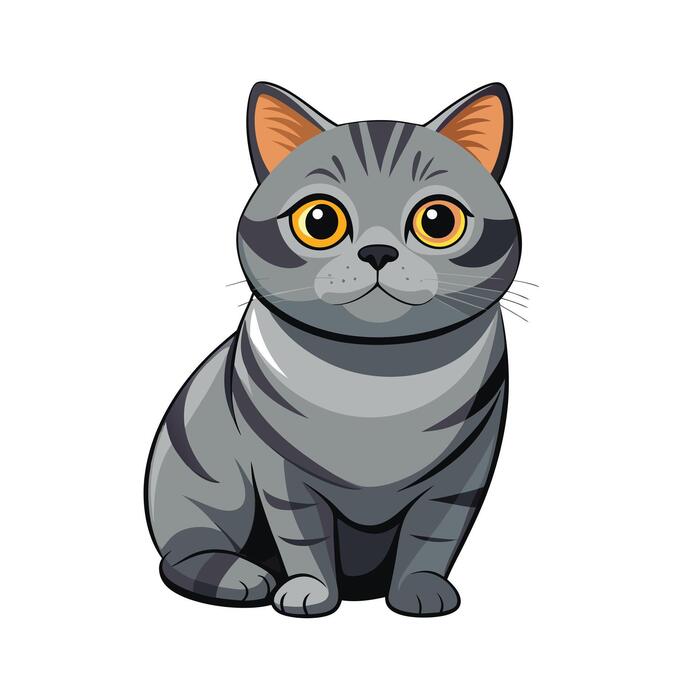 Gray Cat Vector Art, Icons, and Graphics for Free Download