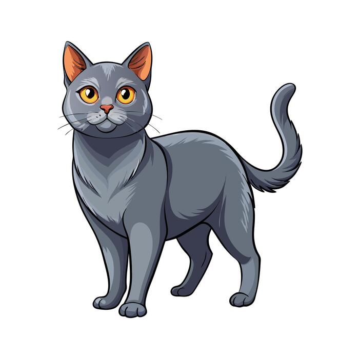 Gray Cat Vector Art, Icons, and Graphics for Free Download