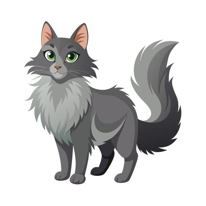 Gray Cat Vector Art, Icons, and Graphics for Free Download