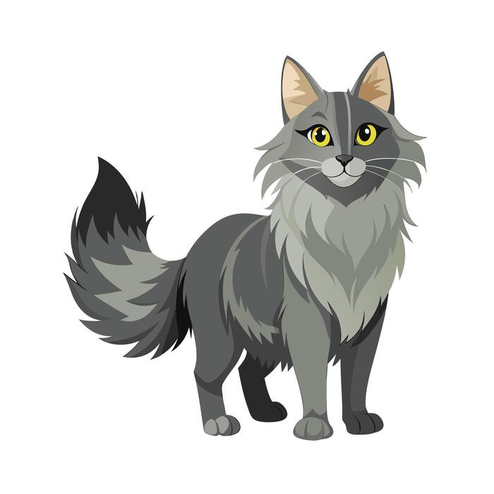 Gray Cat Vector Art, Icons, and Graphics for Free Download