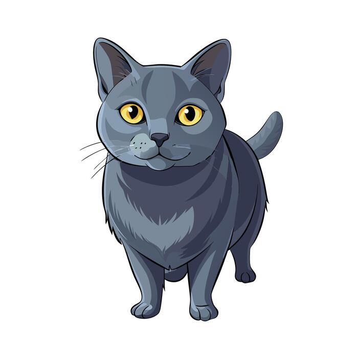 Gray Cat Vector Art, Icons, and Graphics for Free Download