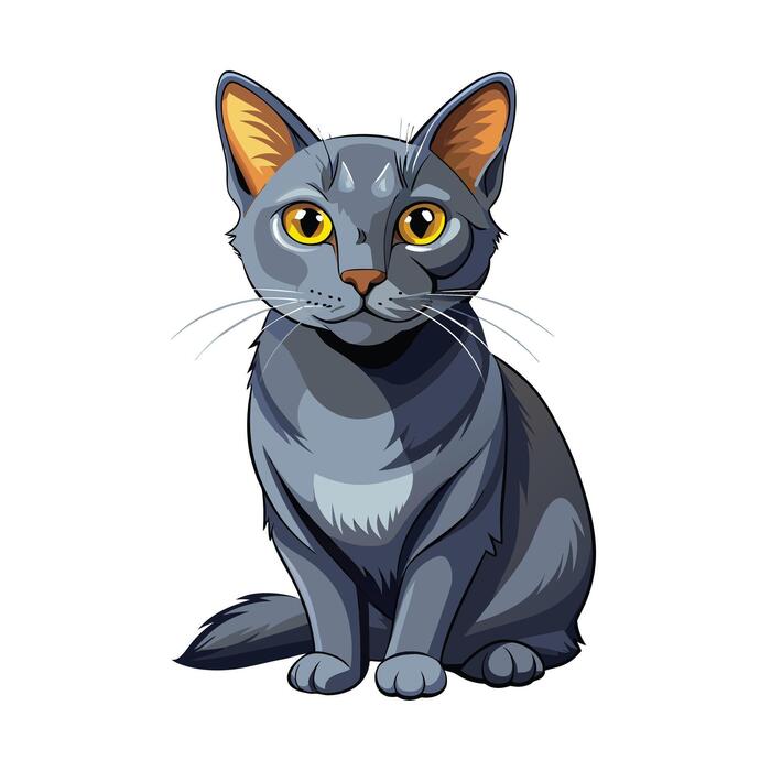 Gray Cat Vector Art, Icons, and Graphics for Free Download