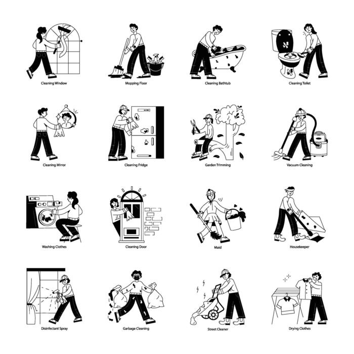 Household Chores Vector Art, Icons, and Graphics for Free Download