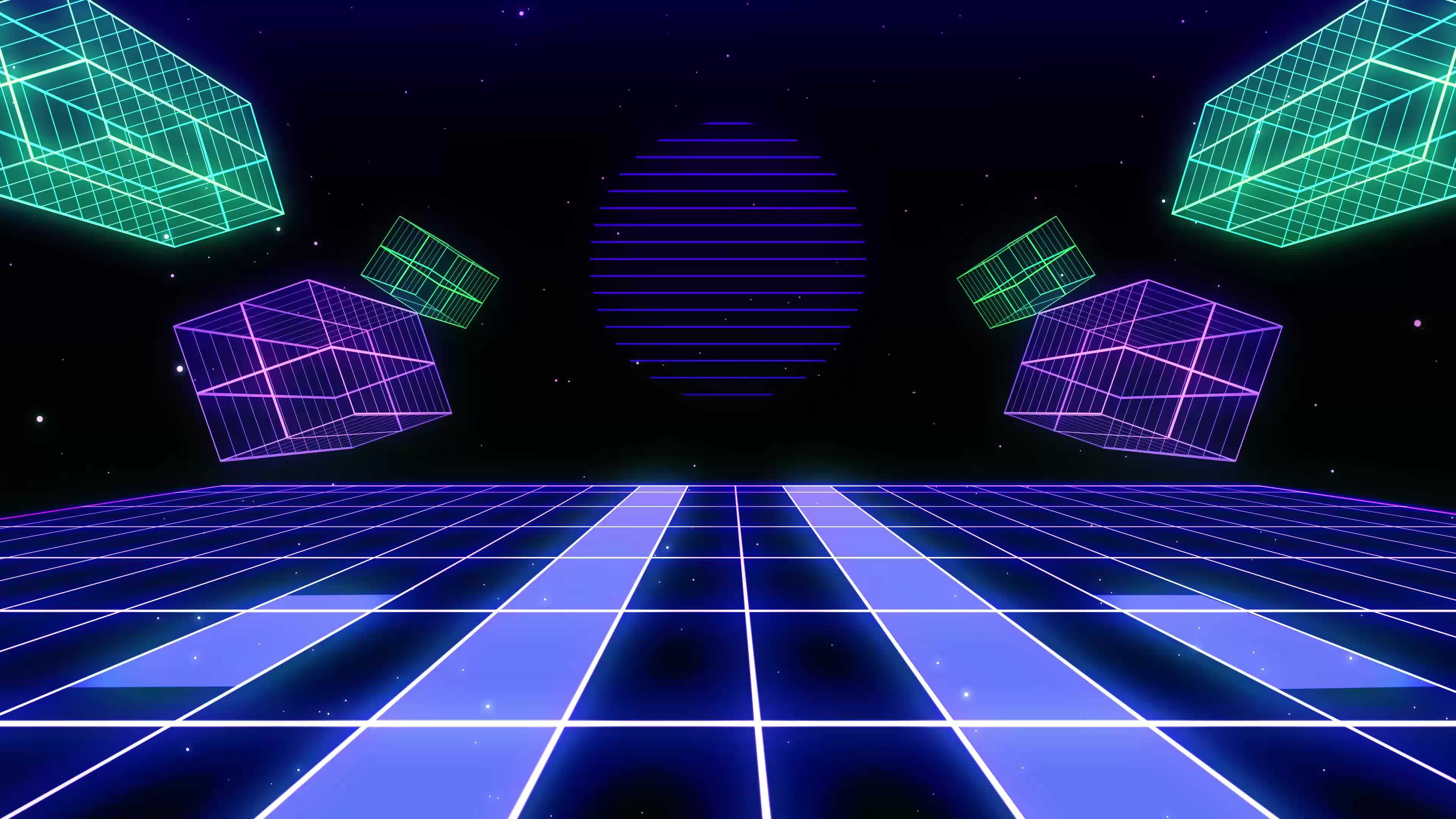 Abstract digital game retro style 80s-90s neon grid cyber landscape background. 47346620 Stock ...