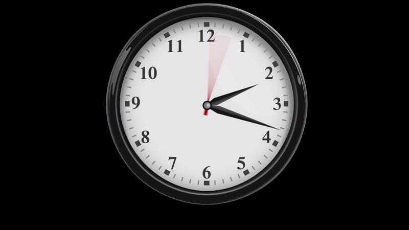 Wall Clock Ticking From 2 to 3 On Alpha Channel 2D Cartoon Animation 47371155 Stock Video at ...