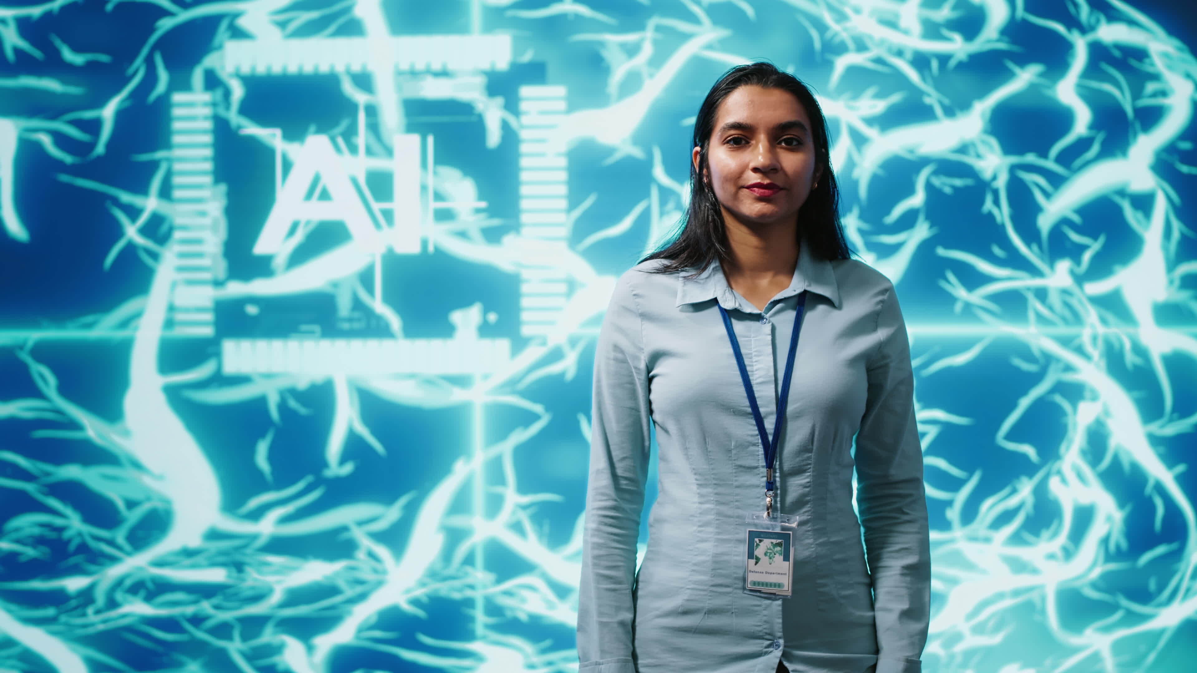 Jolly Engineer Using Artificial Intelligence Computing Simulating Human Brain Thought Processes