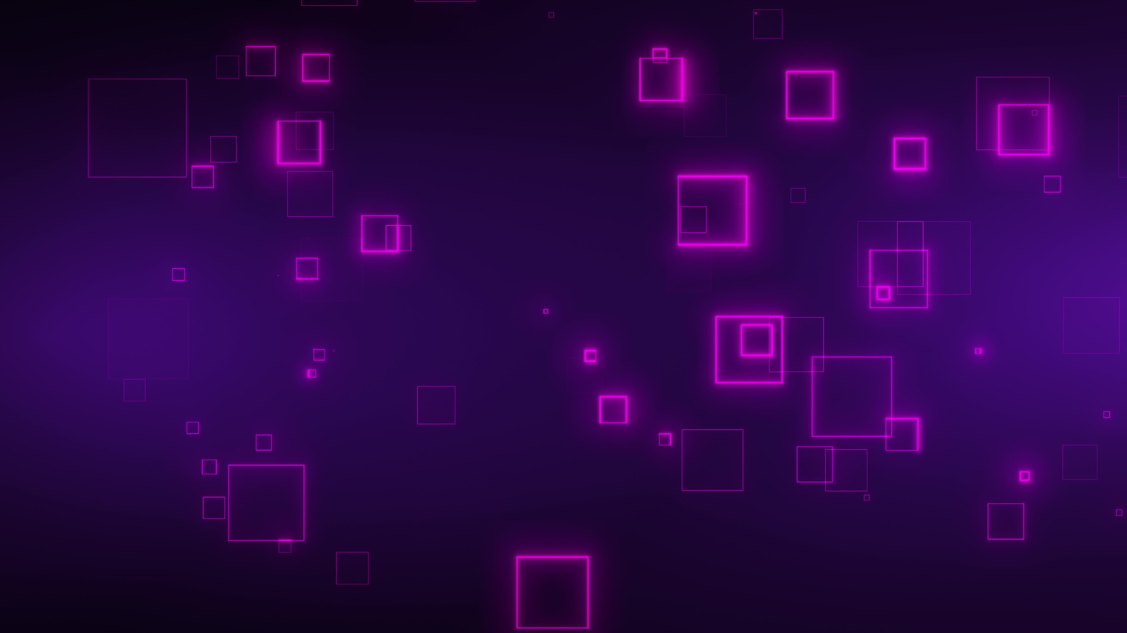Abstract Futuristic Background With Flying Geometric Shapes Of Squares