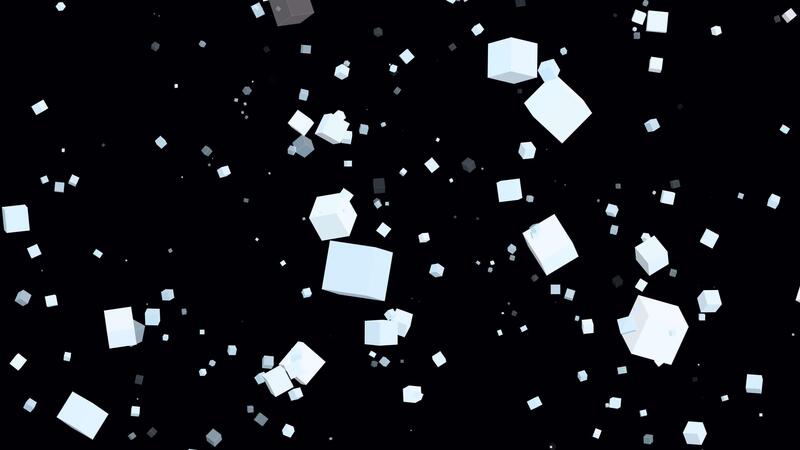 Ice cube Particle Falling Animation on a transparent background ...