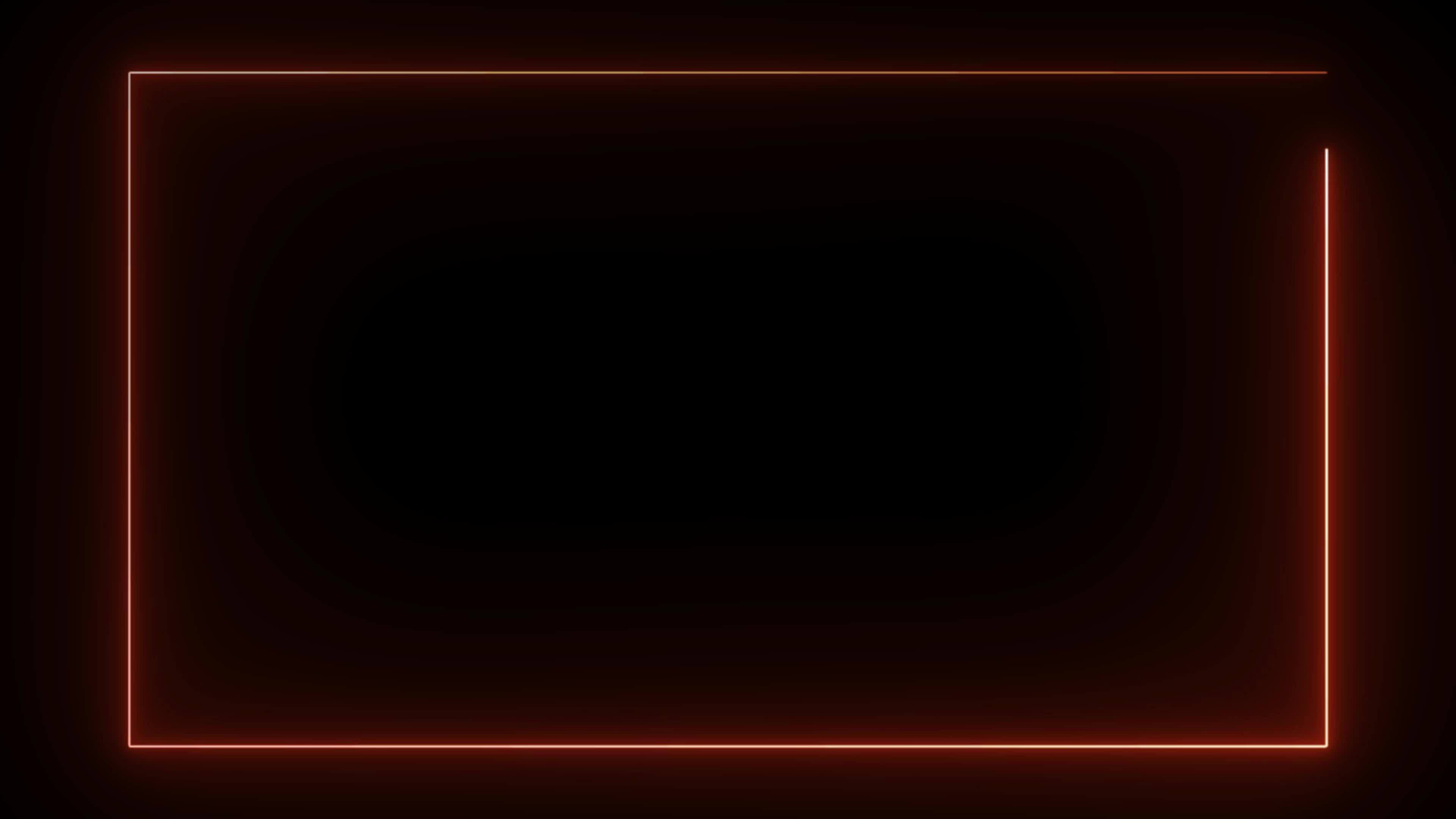 glowing neon rectangle border frame in the shape rectangle. Rectangular frame with moving line ...