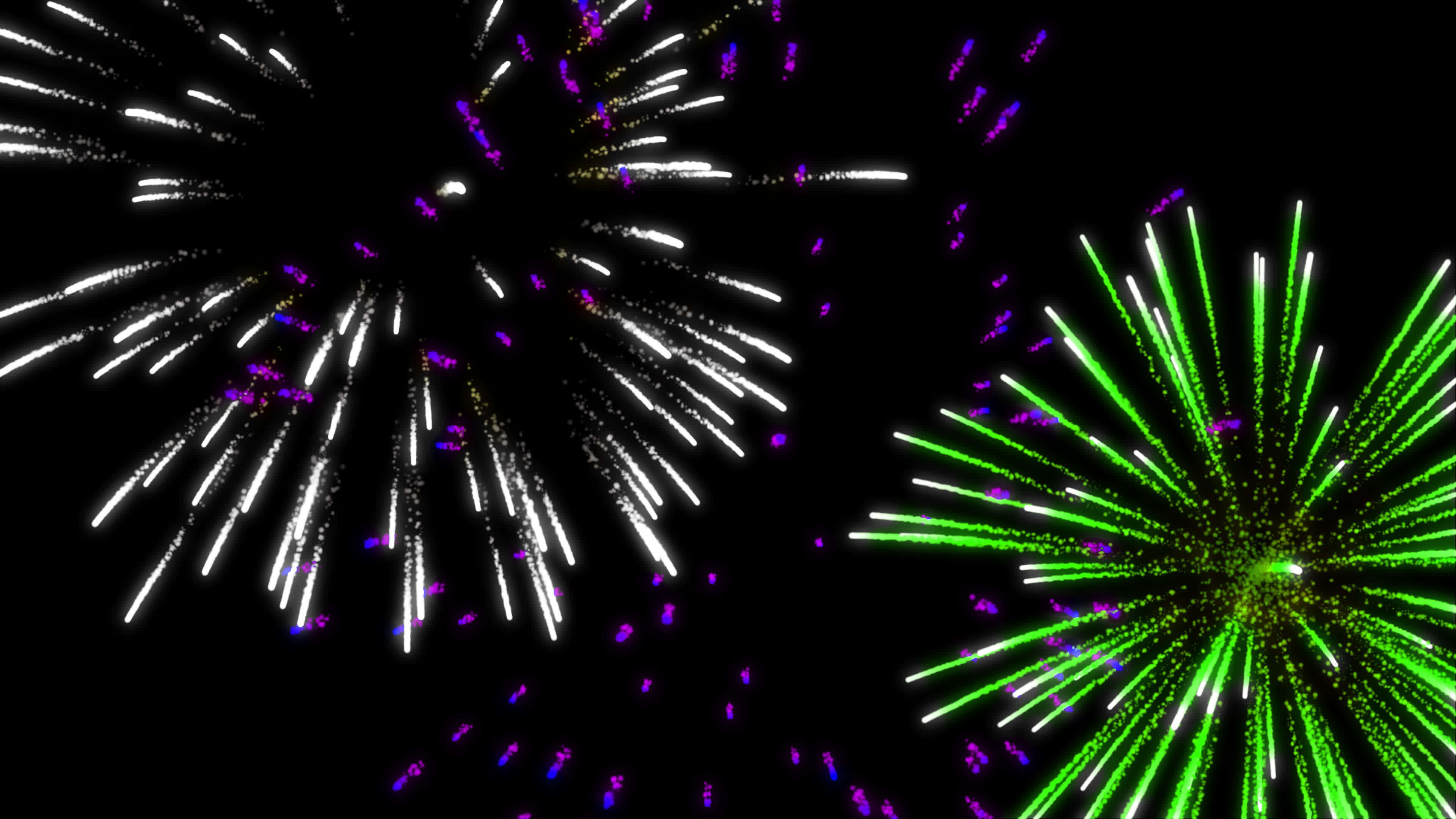 holiday firework explode New Year celebration seamless loop Animation with alpha channel ...