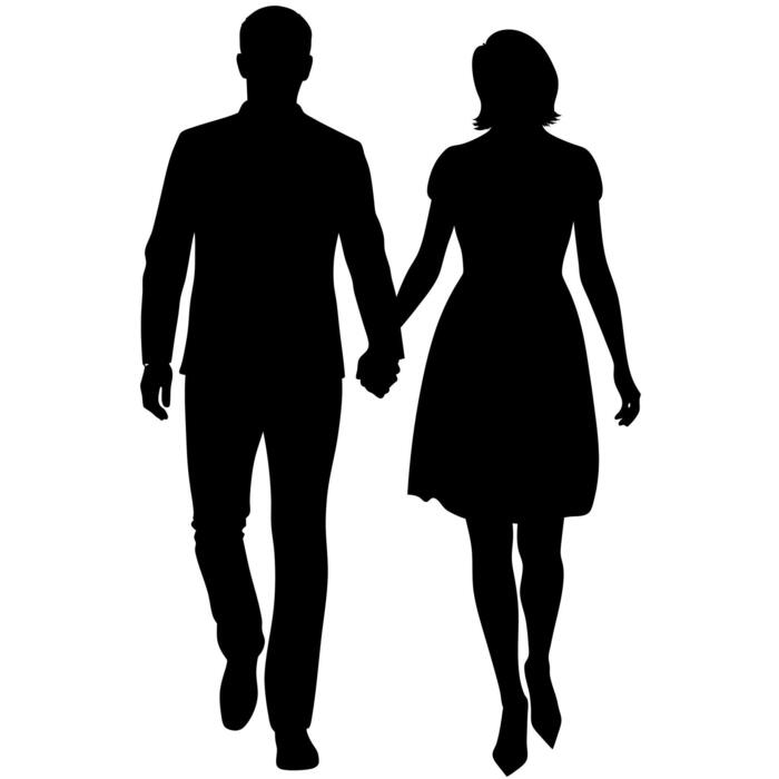 Couple Holding Hands Silhouette Vector Art, Icons, and Graphics for ...