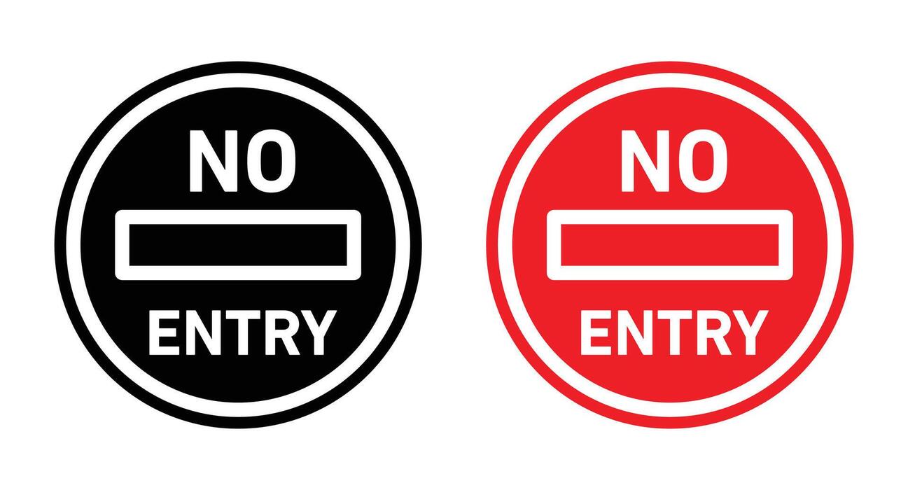 Entry Prohibited Sign Vector Art, Icons, and Graphics for Free Download